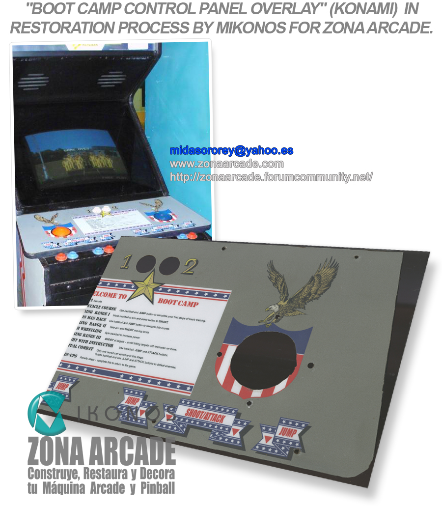 BOMBAZO: "BOOT CAMP / COMBAT SCHOOL CONTROL PANEL OVERLAY" (KONAMI) in ...