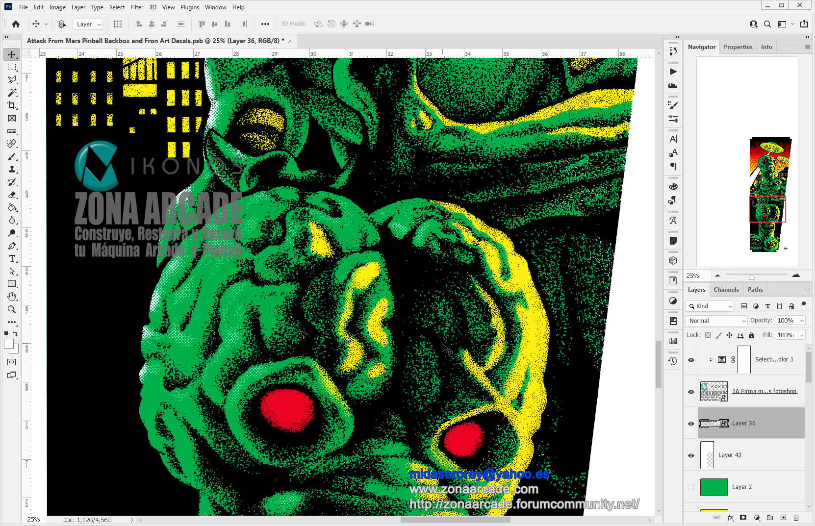 "ATTACK FROM MARS PINBALL DECALS" (BALLY) artwork files in Restoration ...