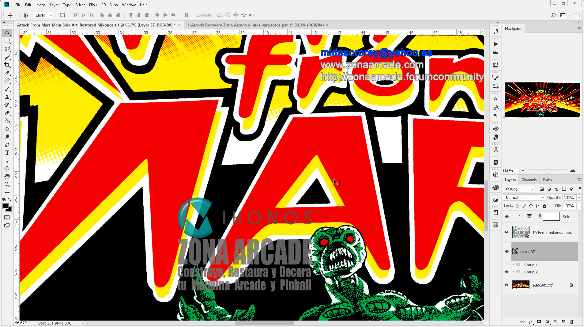 "ATTACK FROM MARS PINBALL DECALS" (BALLY) artwork files in Restoration ...
