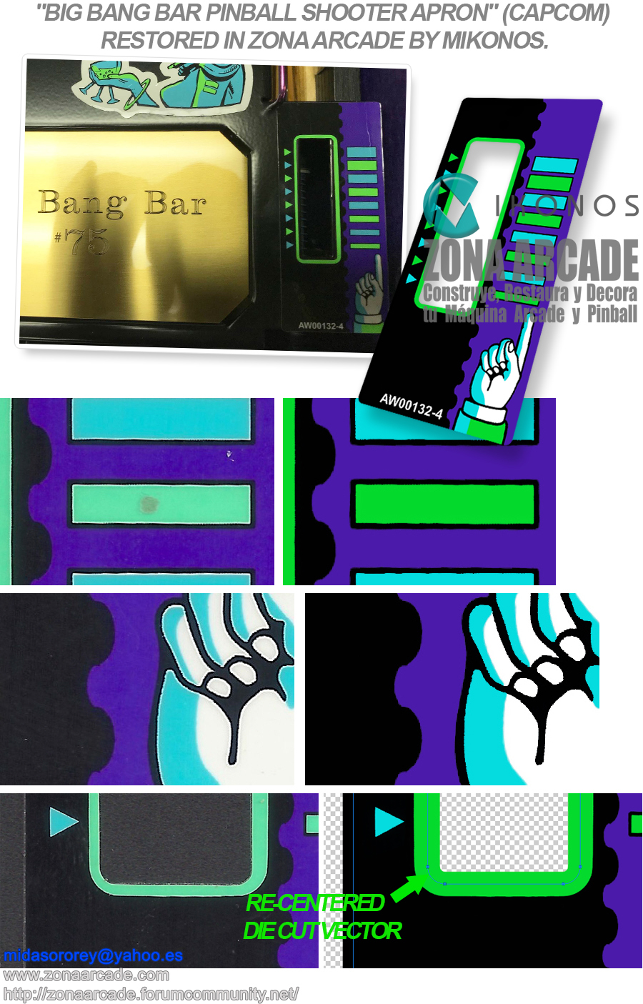 "BIG BANG BAR PINBALL APRONS" (CAPCOM) artwork files restored in Zona ...