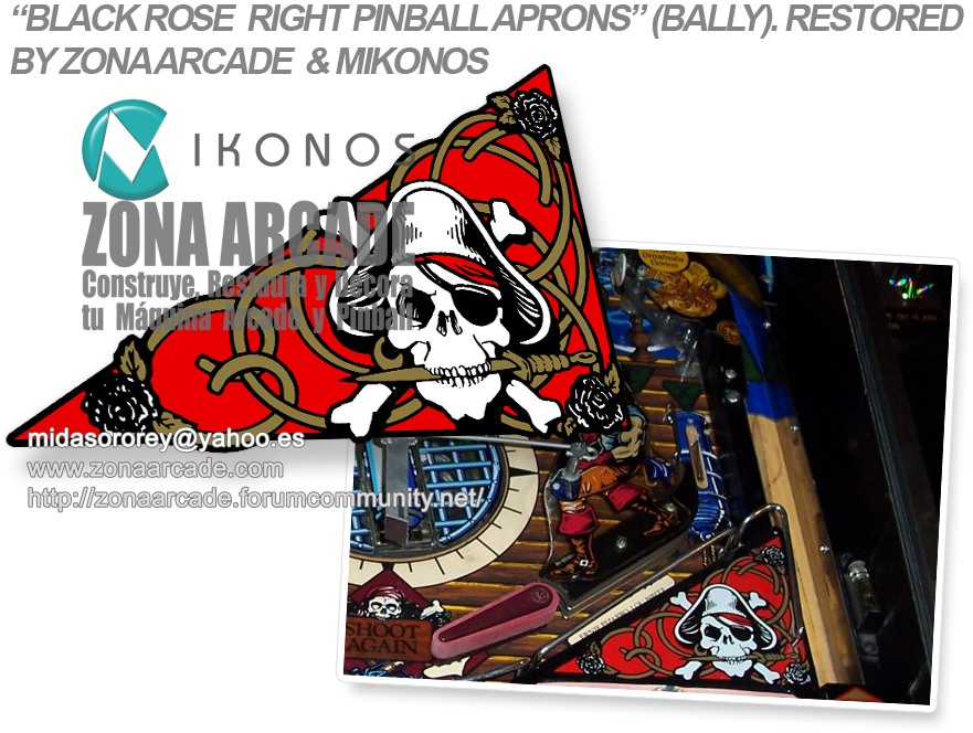 "BLACK ROSE PINBALL APRON SET" (BALLY) in restoration process by Zona ...