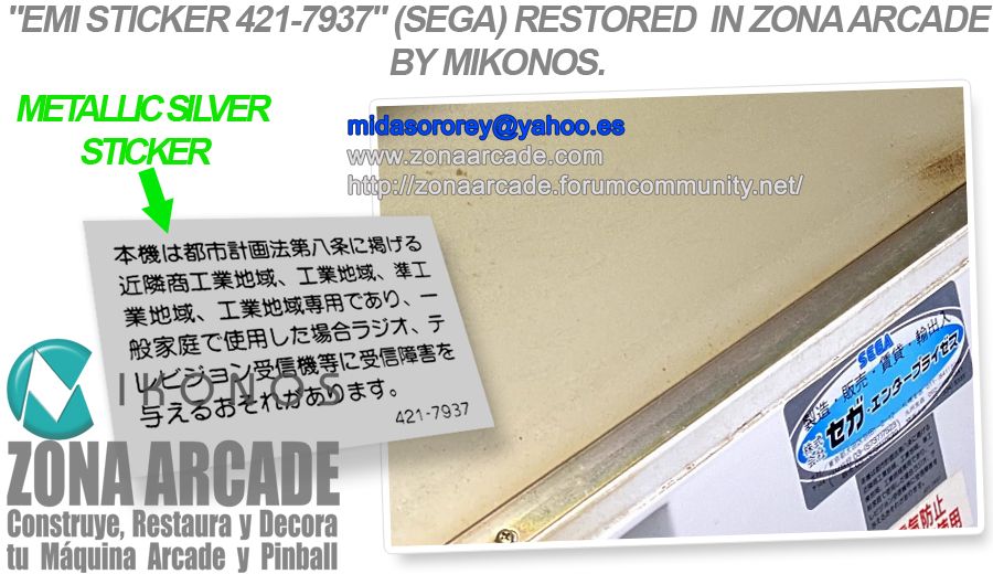 "BLAST CITY CABINET" (SEGA) All Arcade Artwork Decals and Small ...