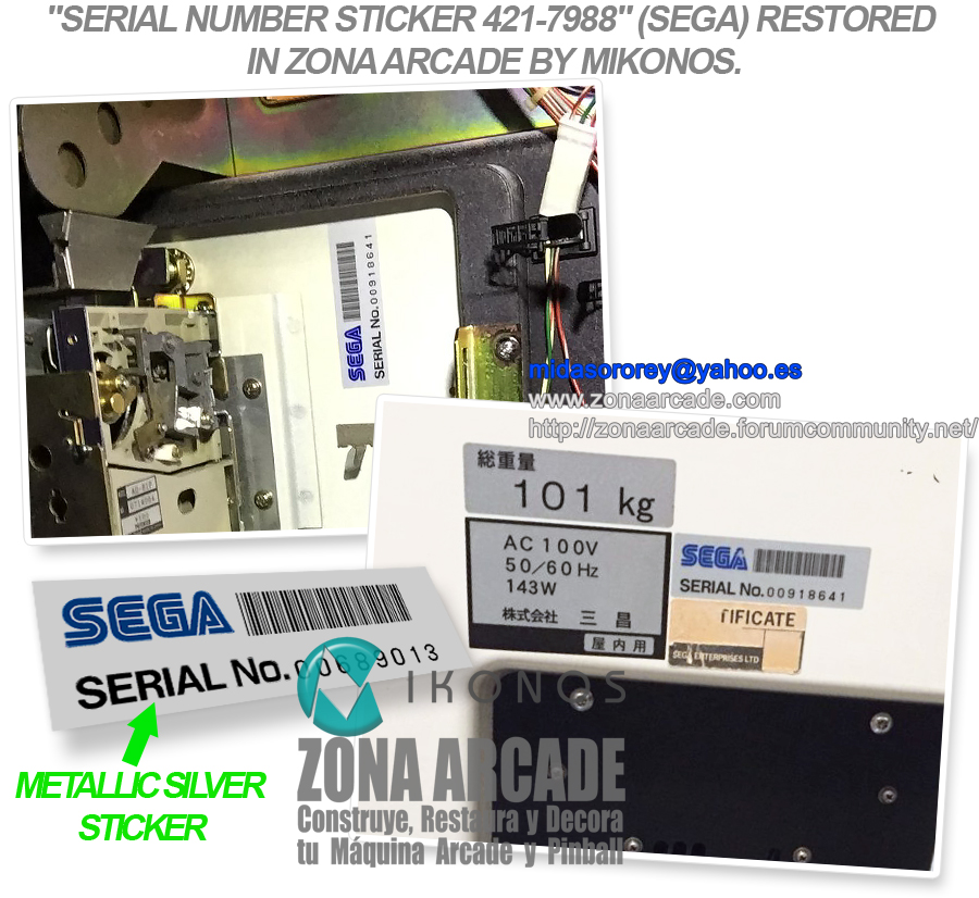 "BLAST CITY CABINET" (SEGA) All Arcade Artwork Decals and Small ...