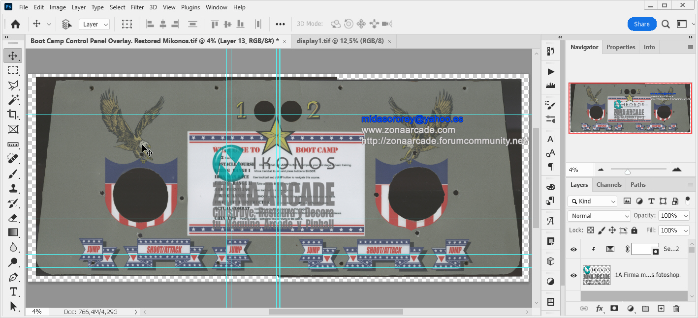 "BOOT CAMP / COMBAT SCHOOL CONTROL PANEL OVERLAY" (KONAMI) arcade ...