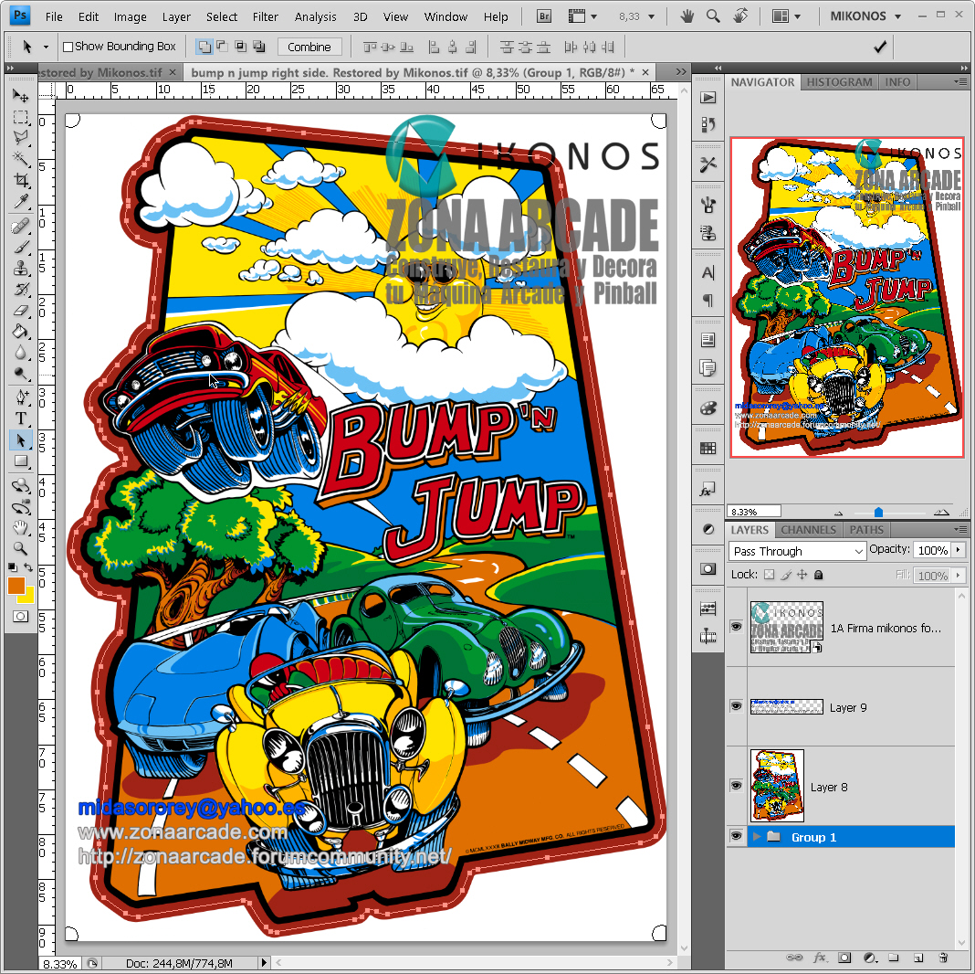 "BUMP´N JUMP SIDE ARTS" (BALLY / MIDWAY) arcade scanned file assembled ...