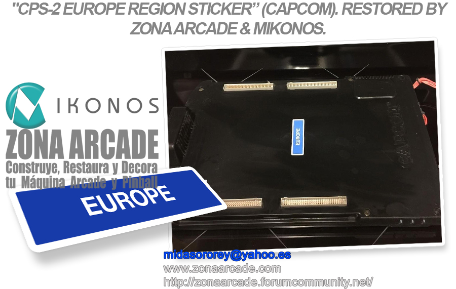 "ALL CPS2 OR CP SYSTEM II ARCADE BOARD STICKERS FOR ALL REGIONS ...