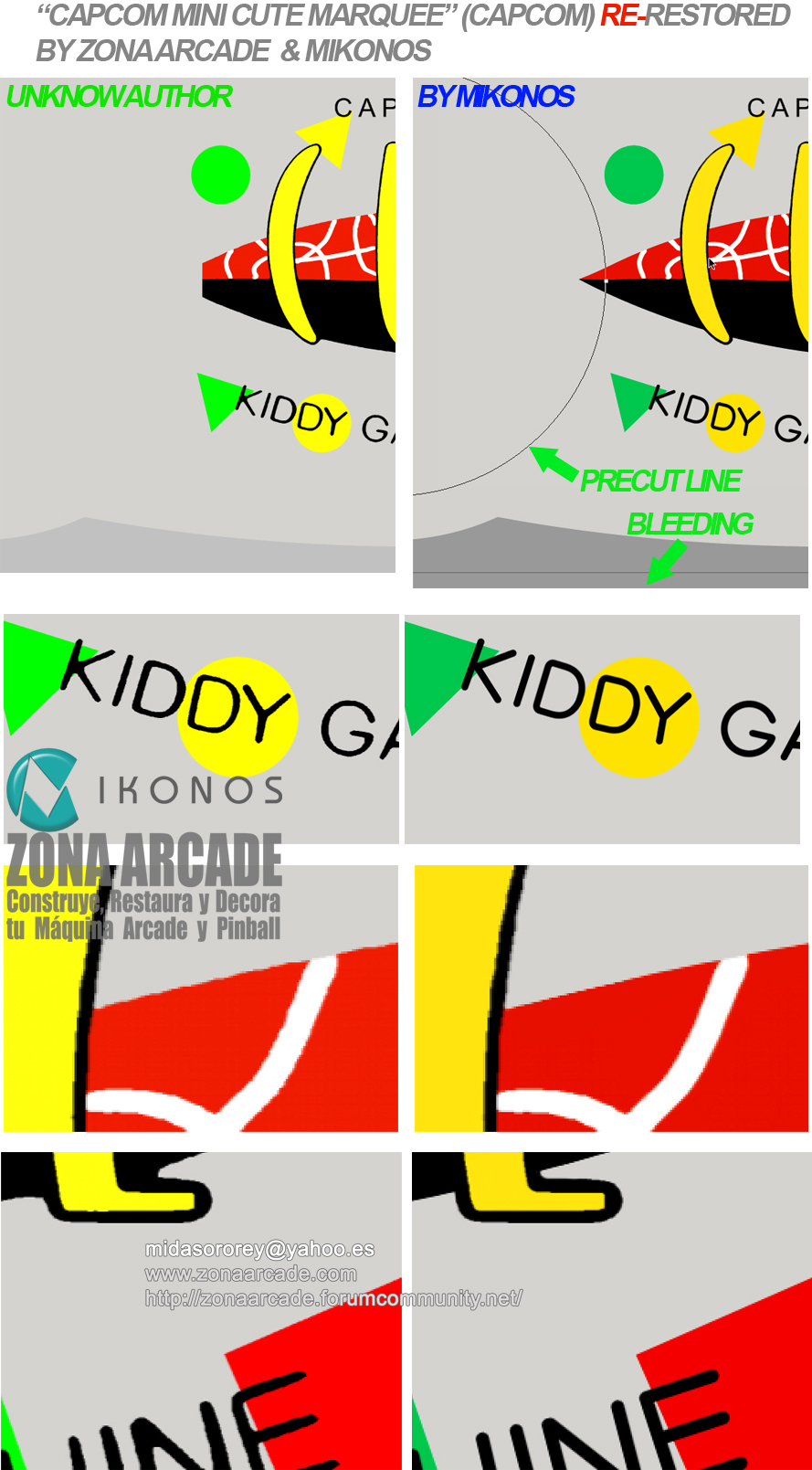 "CAPCOM MINI CUTE MARQUEE" (CAPCOM) Arcade artwork re-restored by Zona ...