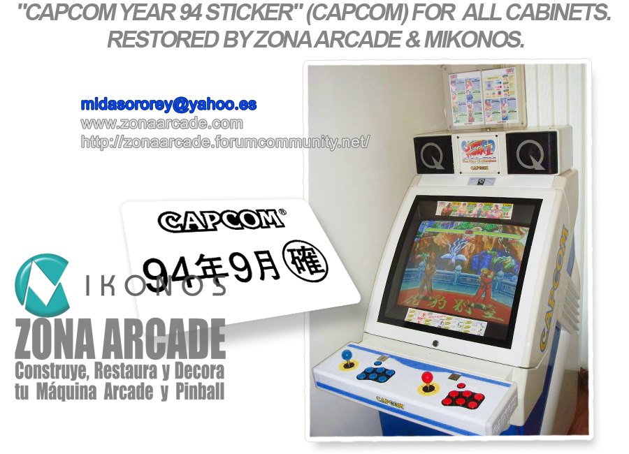 "STATUS 18 CABINET" (CAPCOM) All Arcade Artwork Decals and small ...