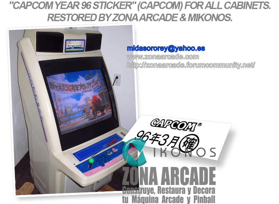 "STATUS 18 CABINET" (CAPCOM) All Arcade Artwork Decals and small ...