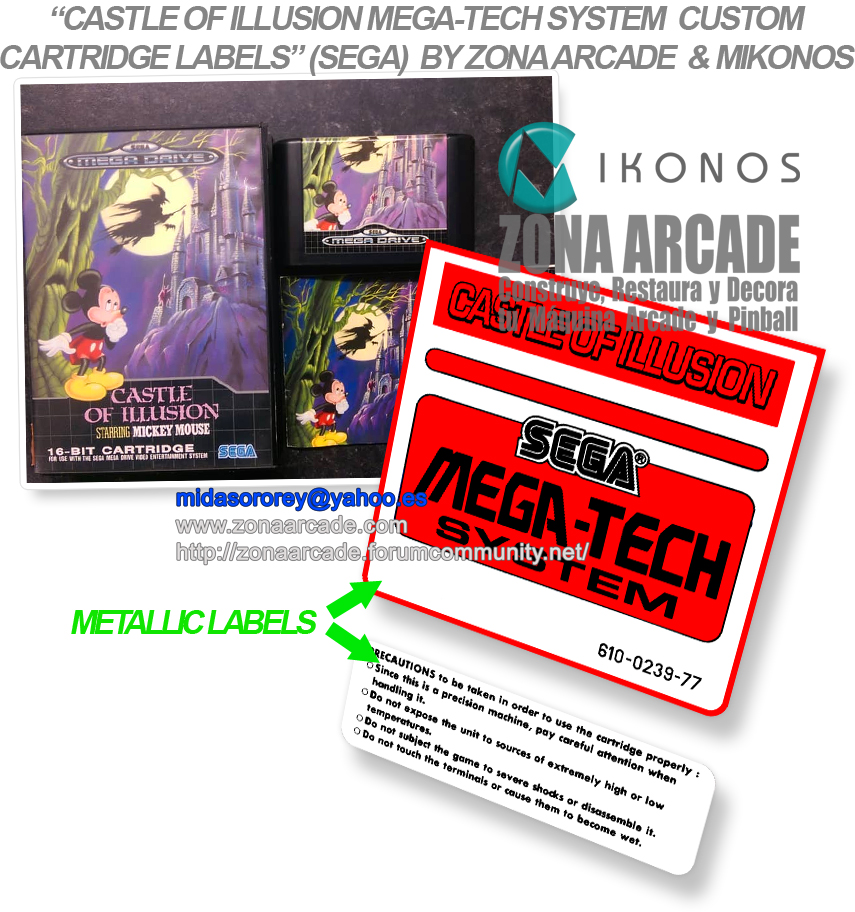 Project: "Mega-Tech System Custom Cartridge Labels" for New Megadrive / Genesis videogames for ...