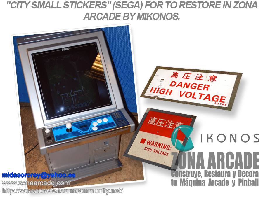 "CITY SMALL STICKERS" (SEGA) scanned from this Cabinet In Zona Arcade