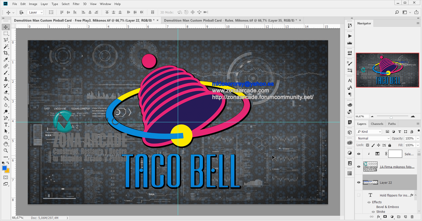 "Demolition Man - Taco Bell Custom Pinball Card" (WILLIAMS) designed by ...