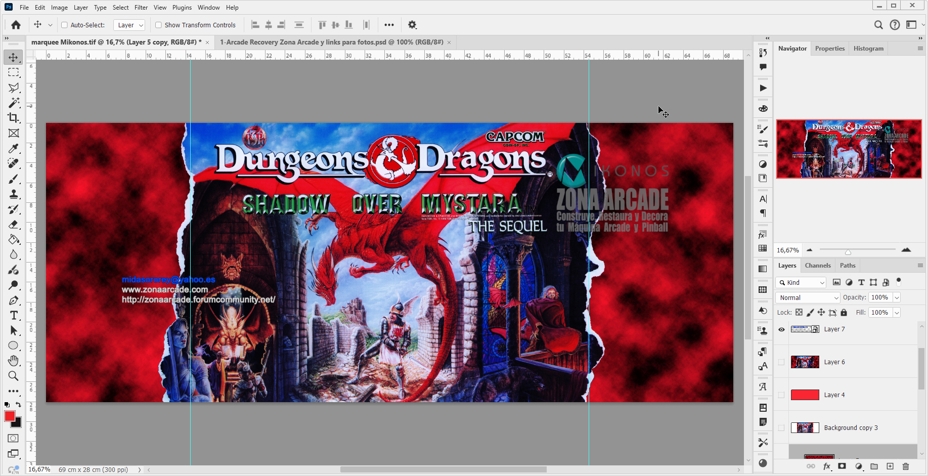 "Dungeons & Dragons Shadow Over Mystara Marquee" (CAPCOM) original ...