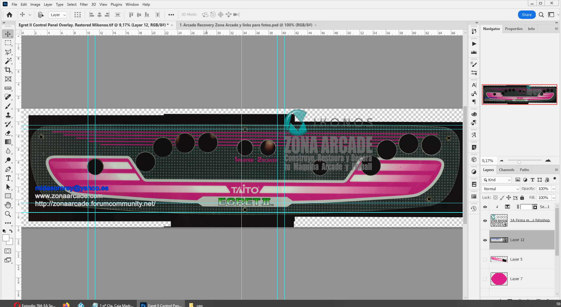 "EGRET II CONTROL PANEL OVERLAY / CPO G15 01347B" (TAITO) arcade ...