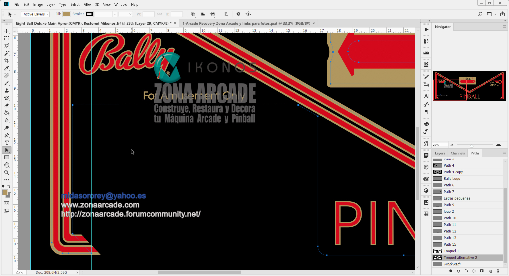 "EIGHT BALL DELUXE PINBALL APRONS" (BALLY) restored by Zona Arcade ...