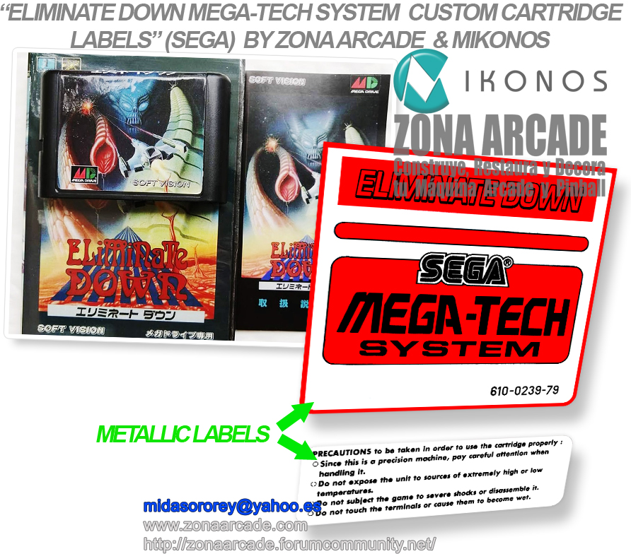 Project: "Mega-Tech System Custom Cartridge Labels" for New Megadrive / Genesis videogames for ...