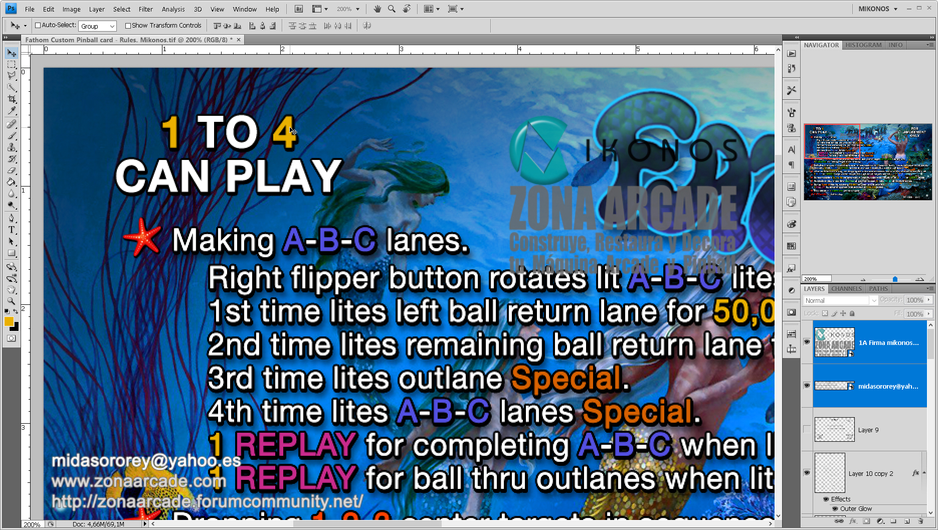 "Fathom Custom Pinball Cards" (BALLY). Designed by Zona Arcade and Mikonos