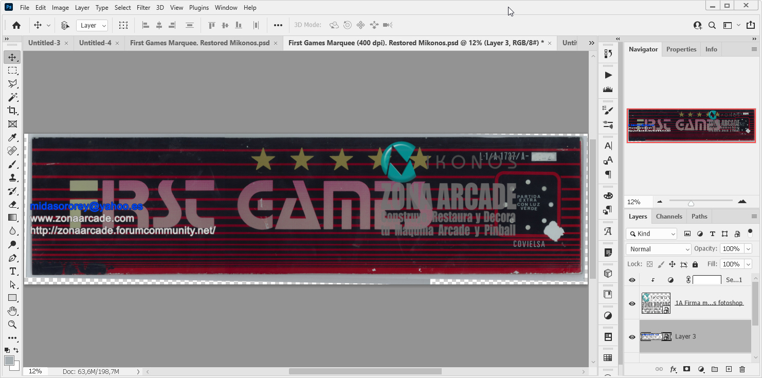 "MARQUESINA FIRST GAMES" (COVIELSA) decoración escaneada en proceso de ...