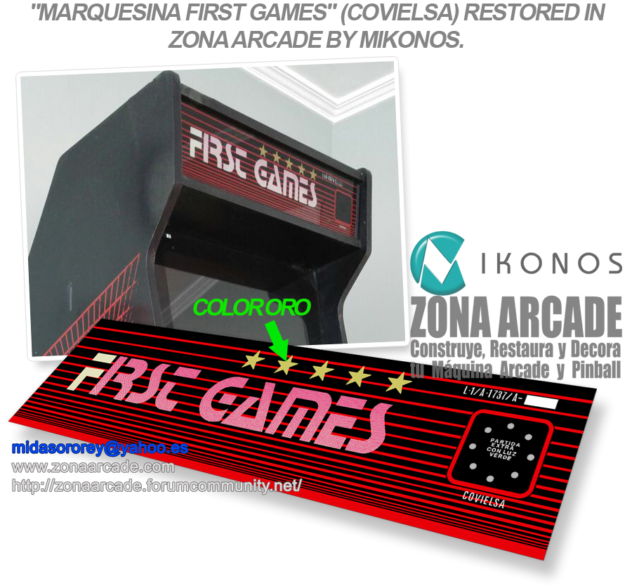 "MARQUESINA FIRST GAMES" (COVIELSA) decoración escaneada en proceso de ...