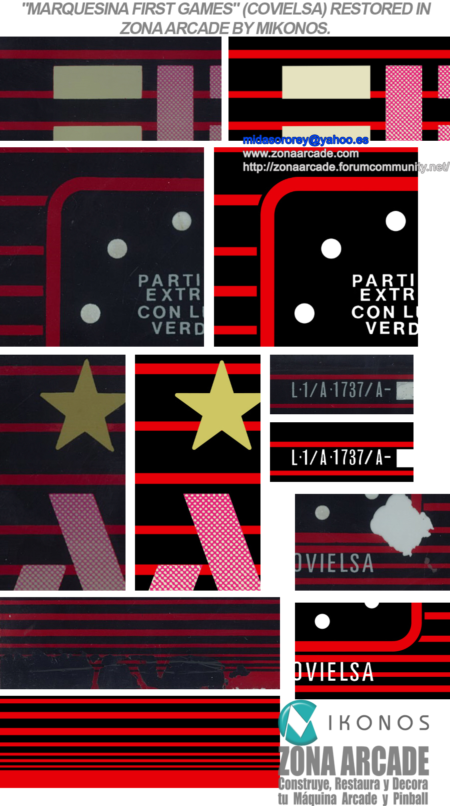 "MARQUESINA FIRST GAMES" (COVIELSA) decoración escaneada en proceso de ...