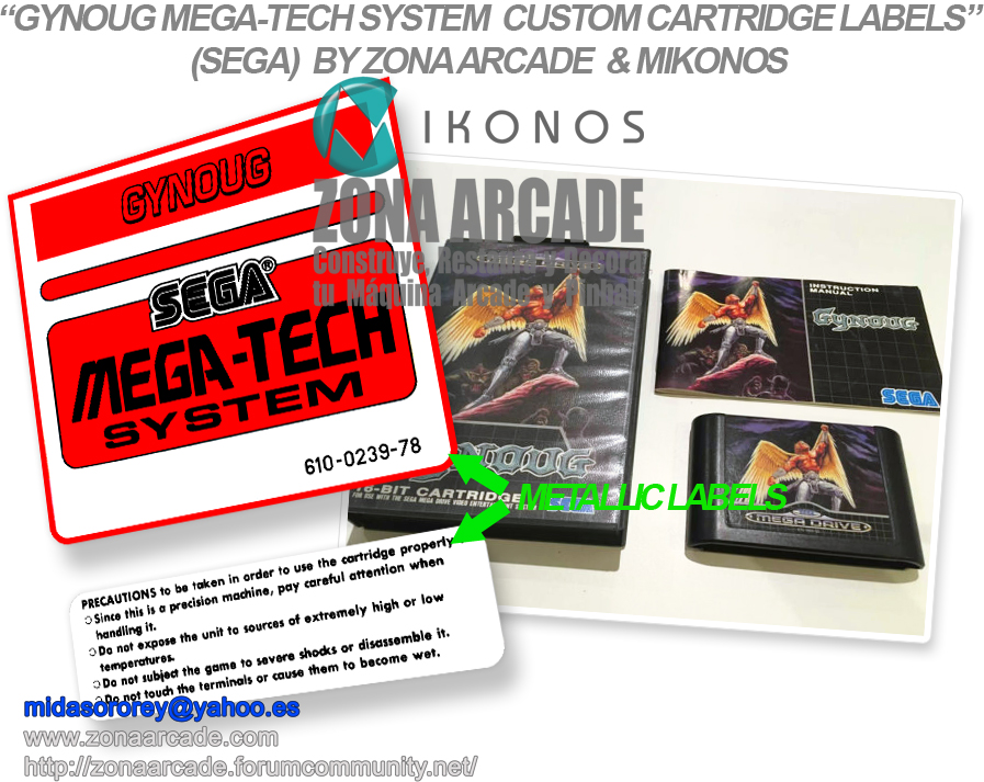 Project: "Mega-Tech System Custom Cartridge Labels" for New Megadrive / Genesis videogames for ...