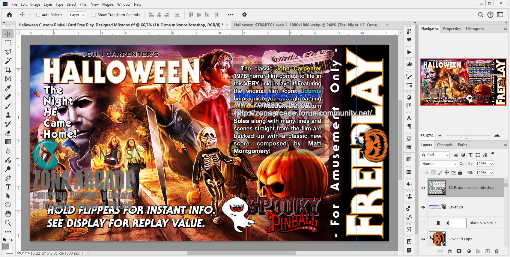 "John Carpenter's Halloween Custom Pinball Cards" (SPOOKY PINBALL ...