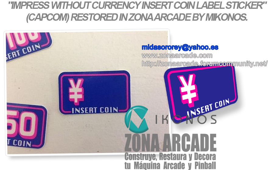 "IMPRESS ARCADE CABINET" (CAPCOM) - Complete Artwork Set, Big Decals ...