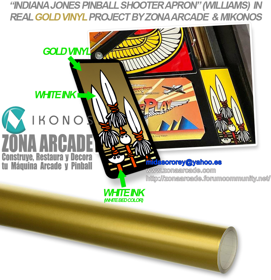 "INDIANA JONES PINBALL - REAL GOLDEN APRONS MOD" (WILLIAMS) A ...