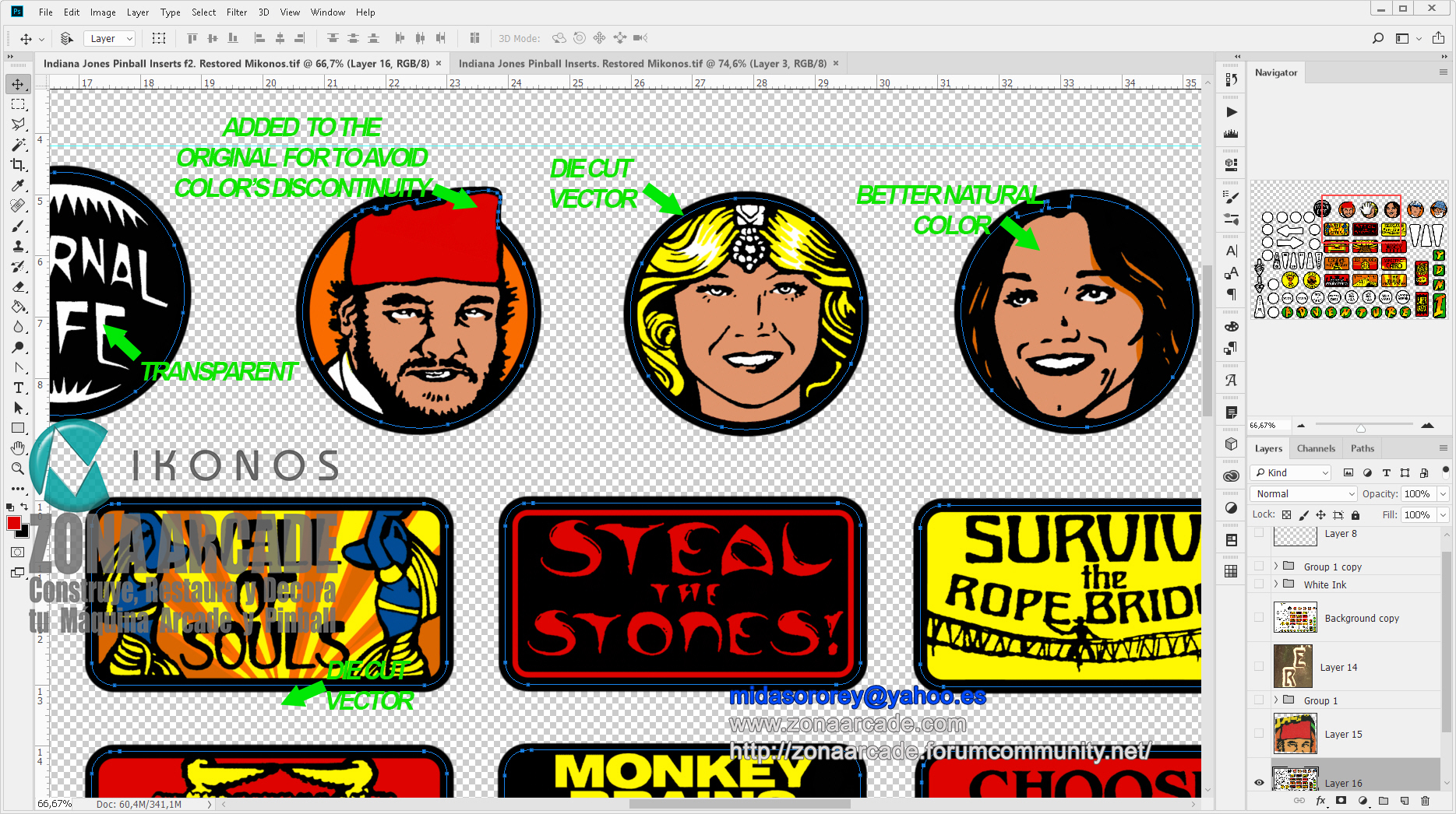 "INDIANA JONES PINBALL INSERTS" (WILLIAMS) artwork files in restoration ...