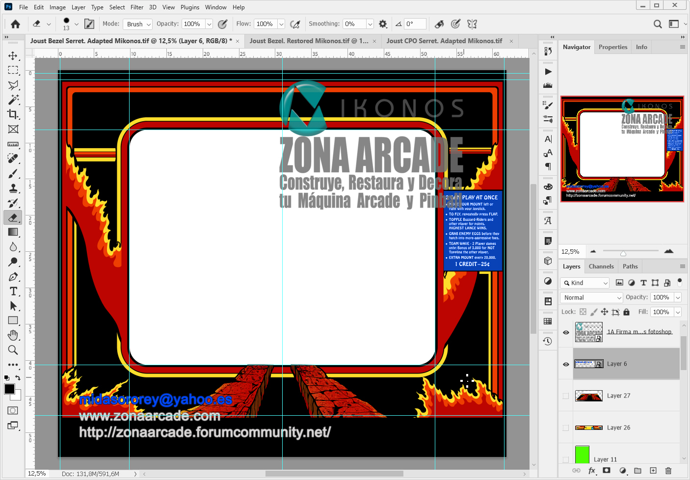 "Joust Custom Arcade Artworks" (WILLIAMS) adapted by Mikonos for ...