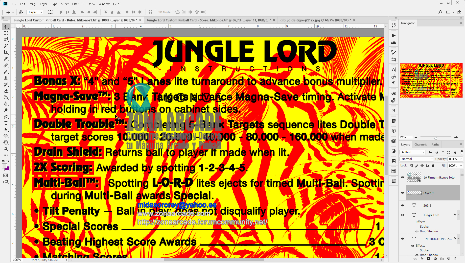 "Jungle Lord Custom Pinball Cards" (WILLIAMS). Designed by Zona Arcade ...