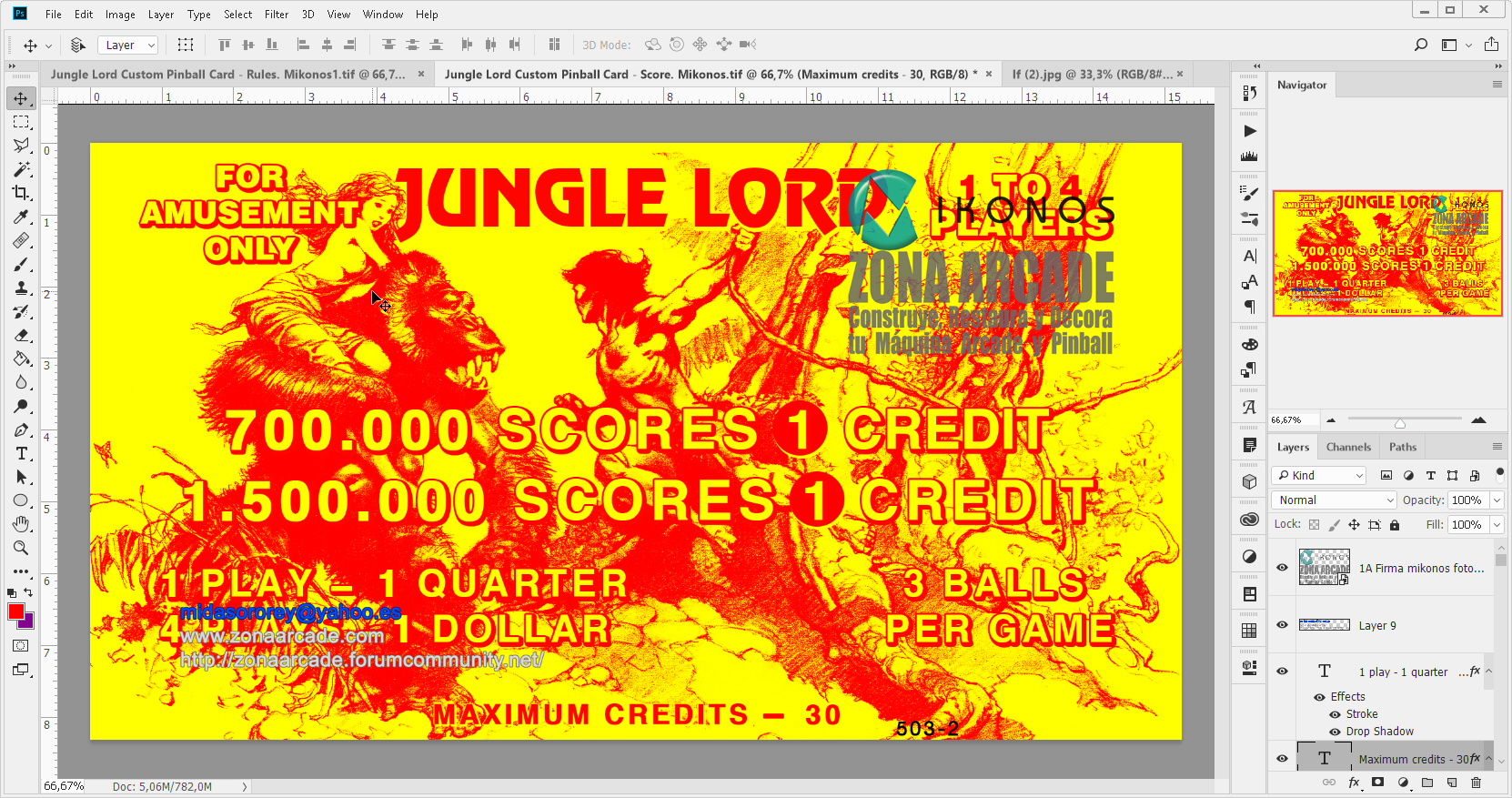 "Jungle Lord Custom Pinball Cards" (WILLIAMS). Designed by Zona Arcade ...