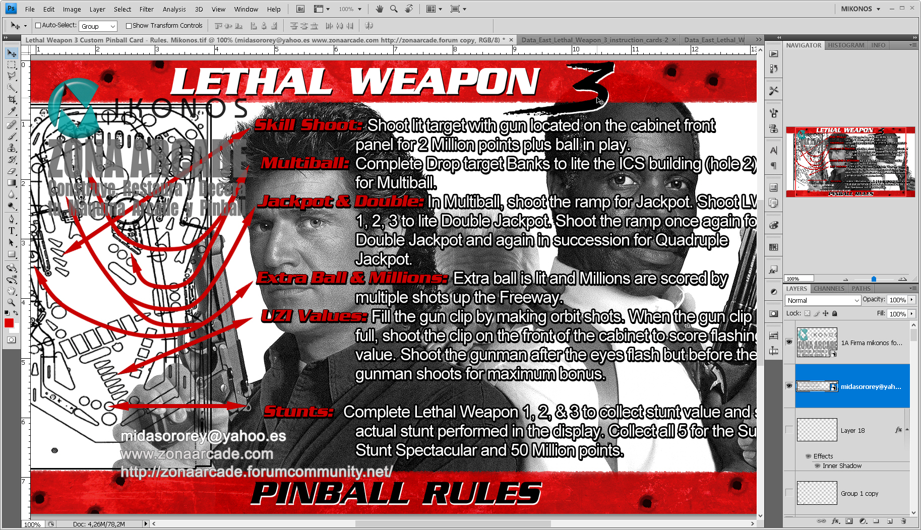 "Lethal Weapon 3 Custom Pinball Cards" (DATA EAST). Designed by Zona ...