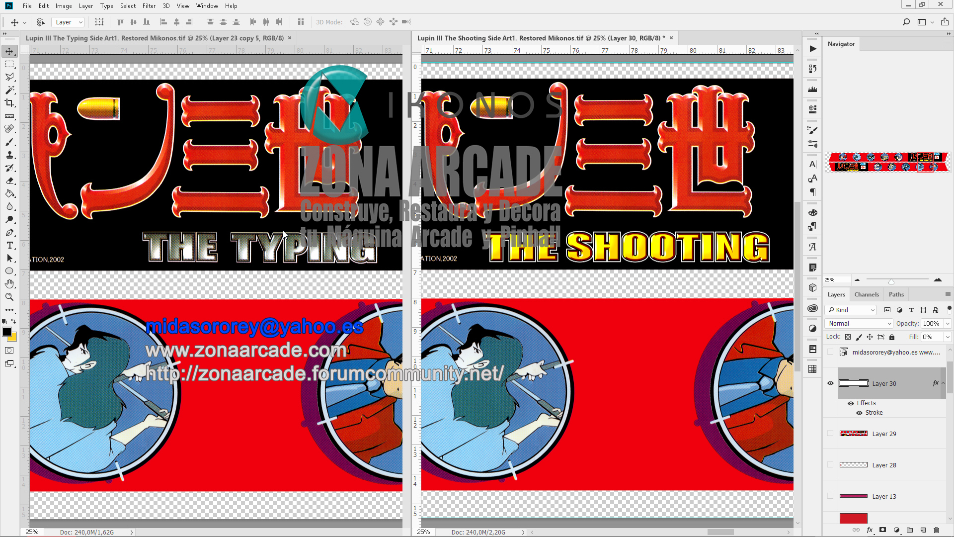 "Lupin 3rd The Shooting Custom Side Arts" (SEGA) for Naomi Arcade Cabinet based in scanned files ...