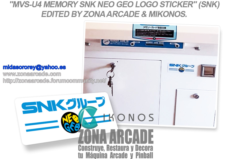 "MVS-U4 SNK AND NEO GEO LOGO" (SNK) artwork file for arcade candy ...