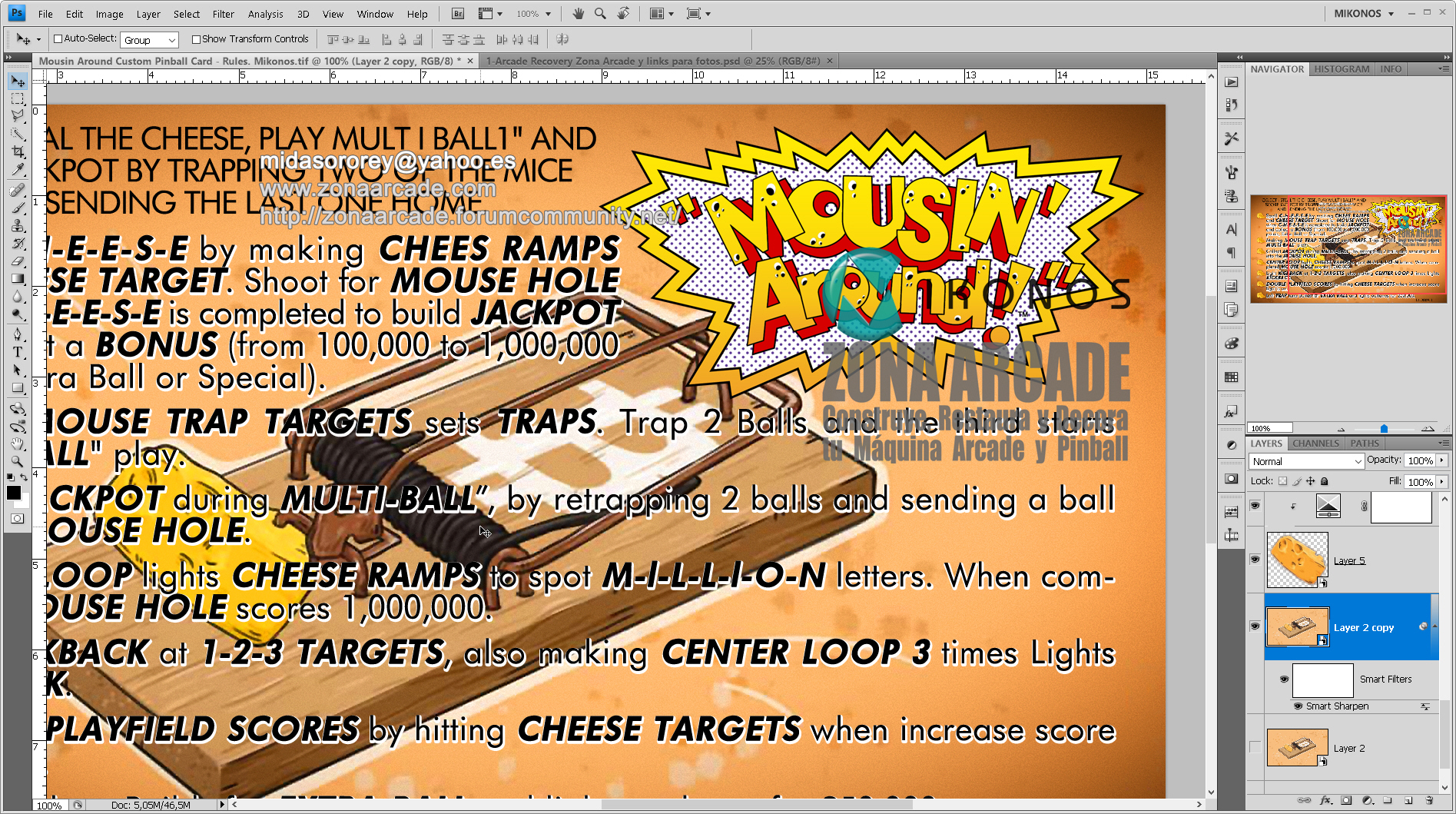 "Mousin´ Around Pinball Cards Customized" (BALLY). Designed by Zona ...