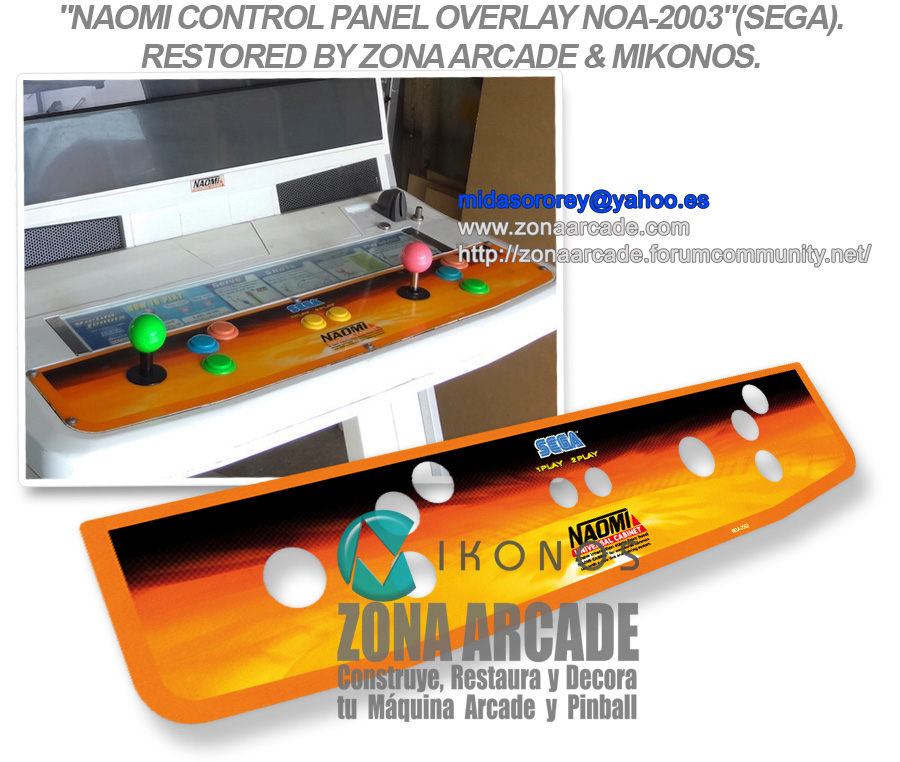 "NAOMI UNIVERSAL CABINET" (SEGA) - All Arcade Artwork Decals and Small ...