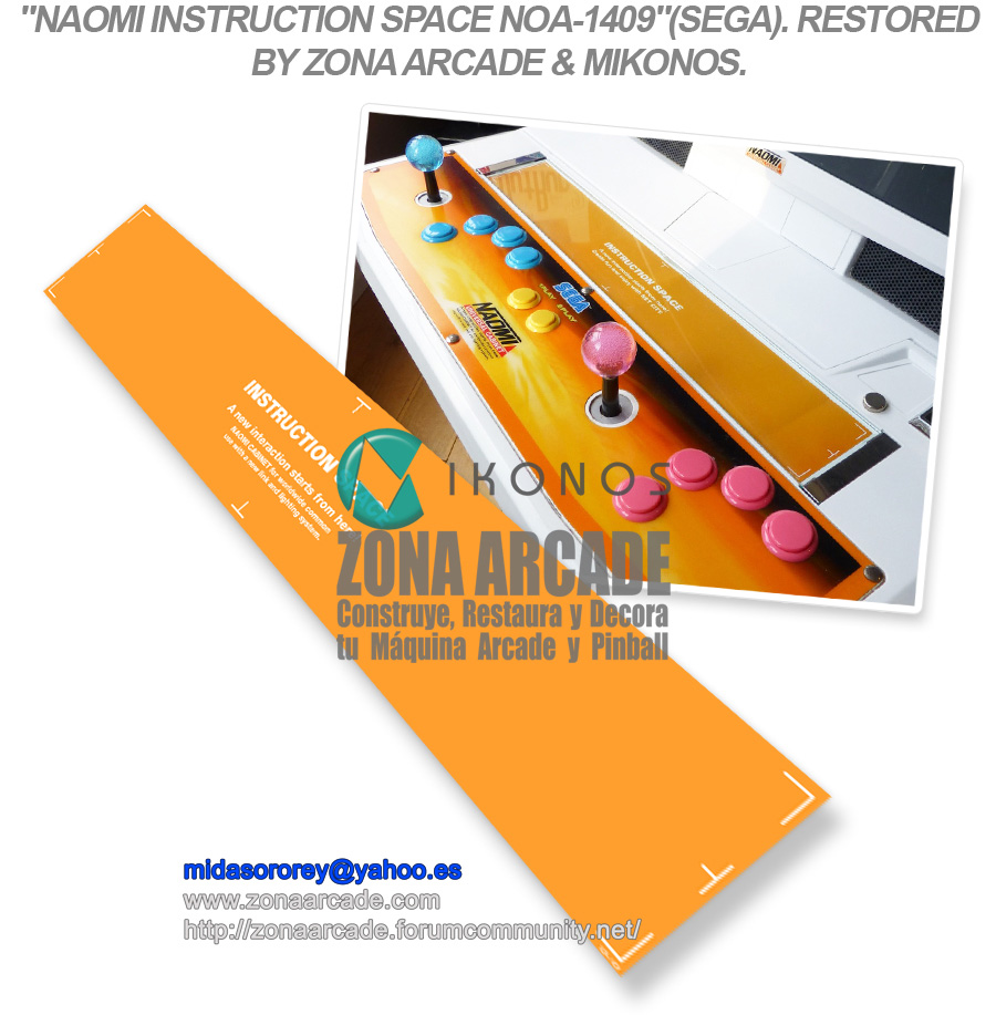 "NAOMI UNIVERSAL CABINET" (SEGA) - All Arcade Artwork Decals and Small ...