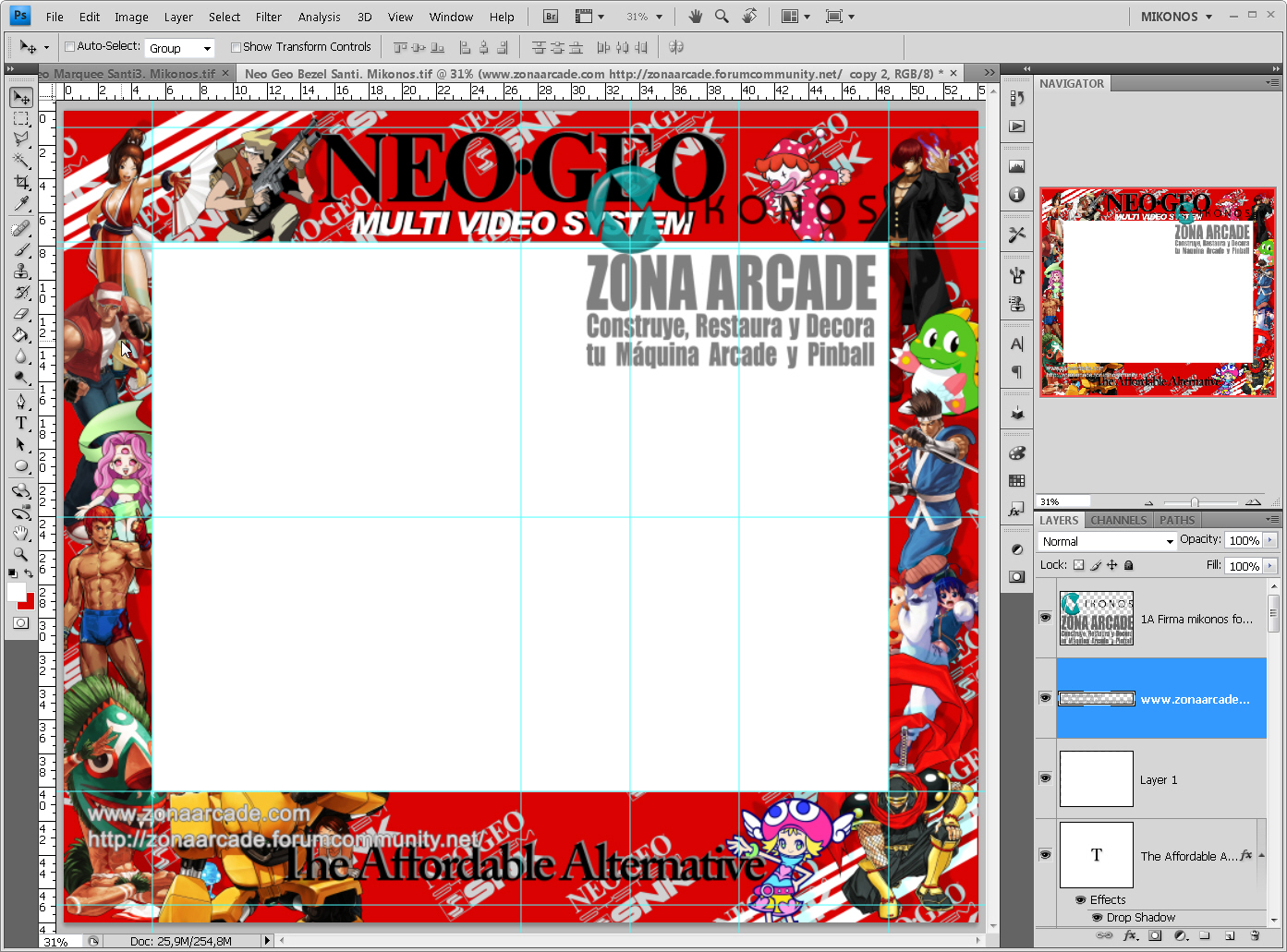 Proyecto de decoraciones arcade custom "Neo Geo System" para Santi