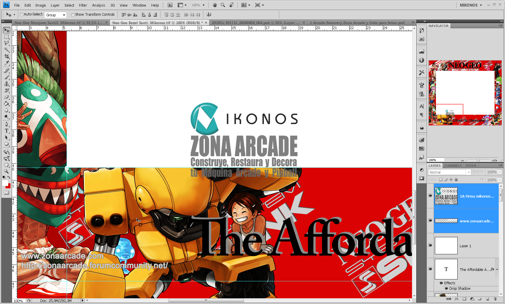 Proyecto de decoraciones arcade custom "Neo Geo System" para Santi