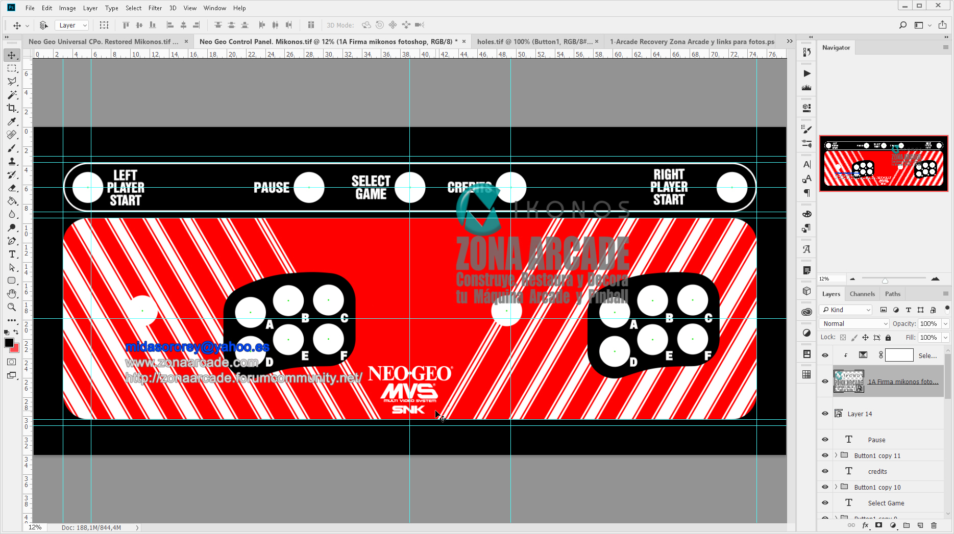 Proyecto de decoración "Neo Geo Custom Marquee and Control Panel ...