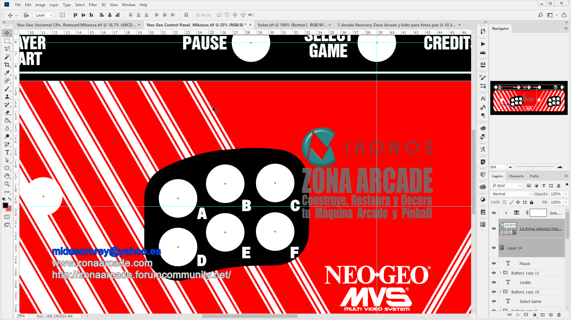 Proyecto de decoración "Neo Geo Custom Marquee and Control Panel ...