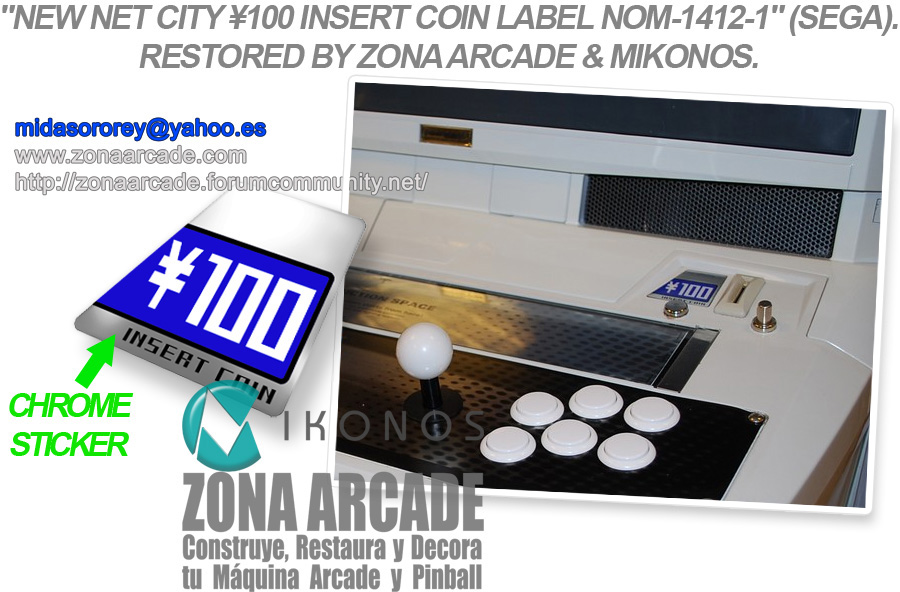 "NEW NET CITY" (SEGA) Arcade Cabinet. Complete Artwork Set, Big Decals ...