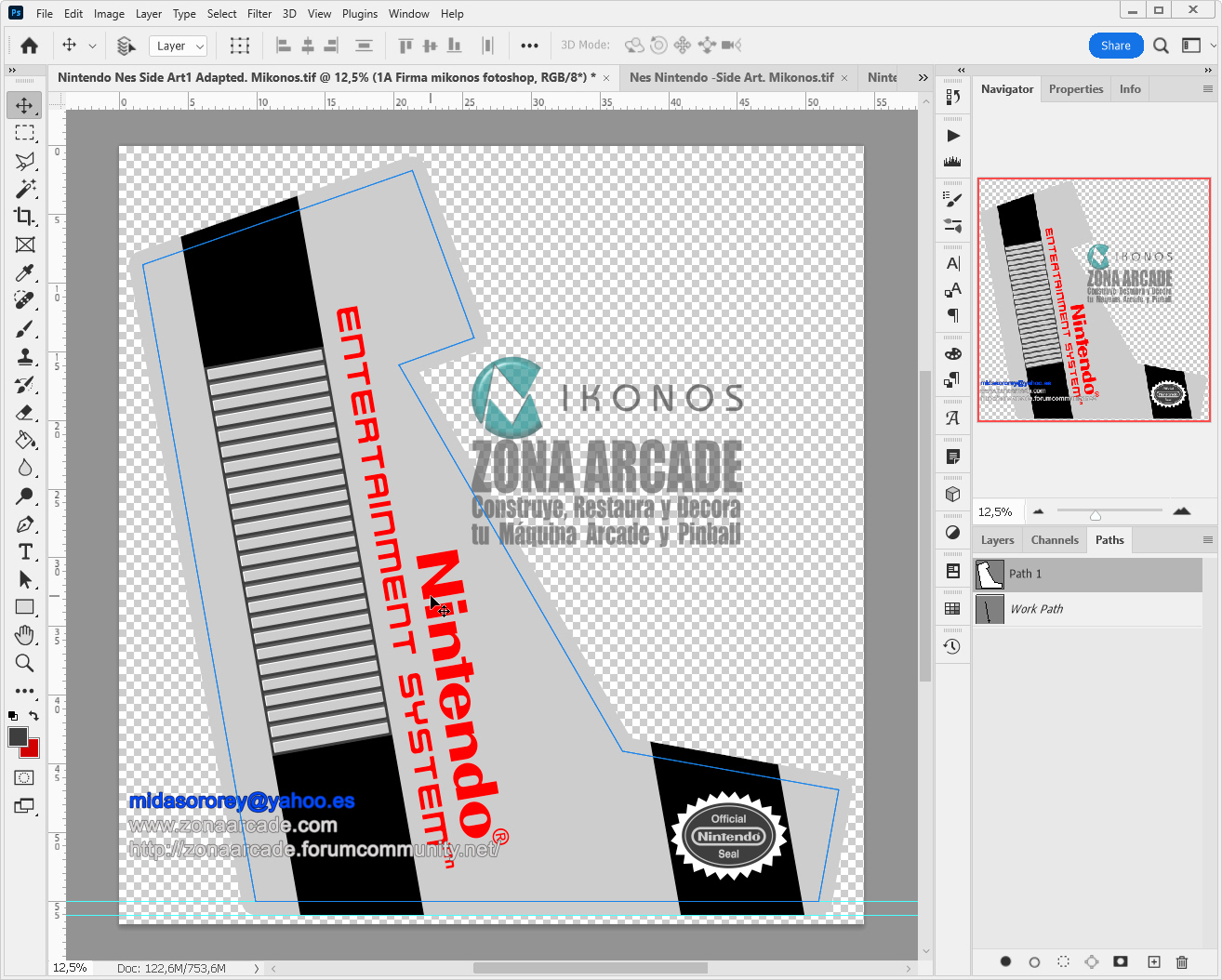 "Nintendo Nes Arcade artworks for Bartop". Project for "vietscong" user