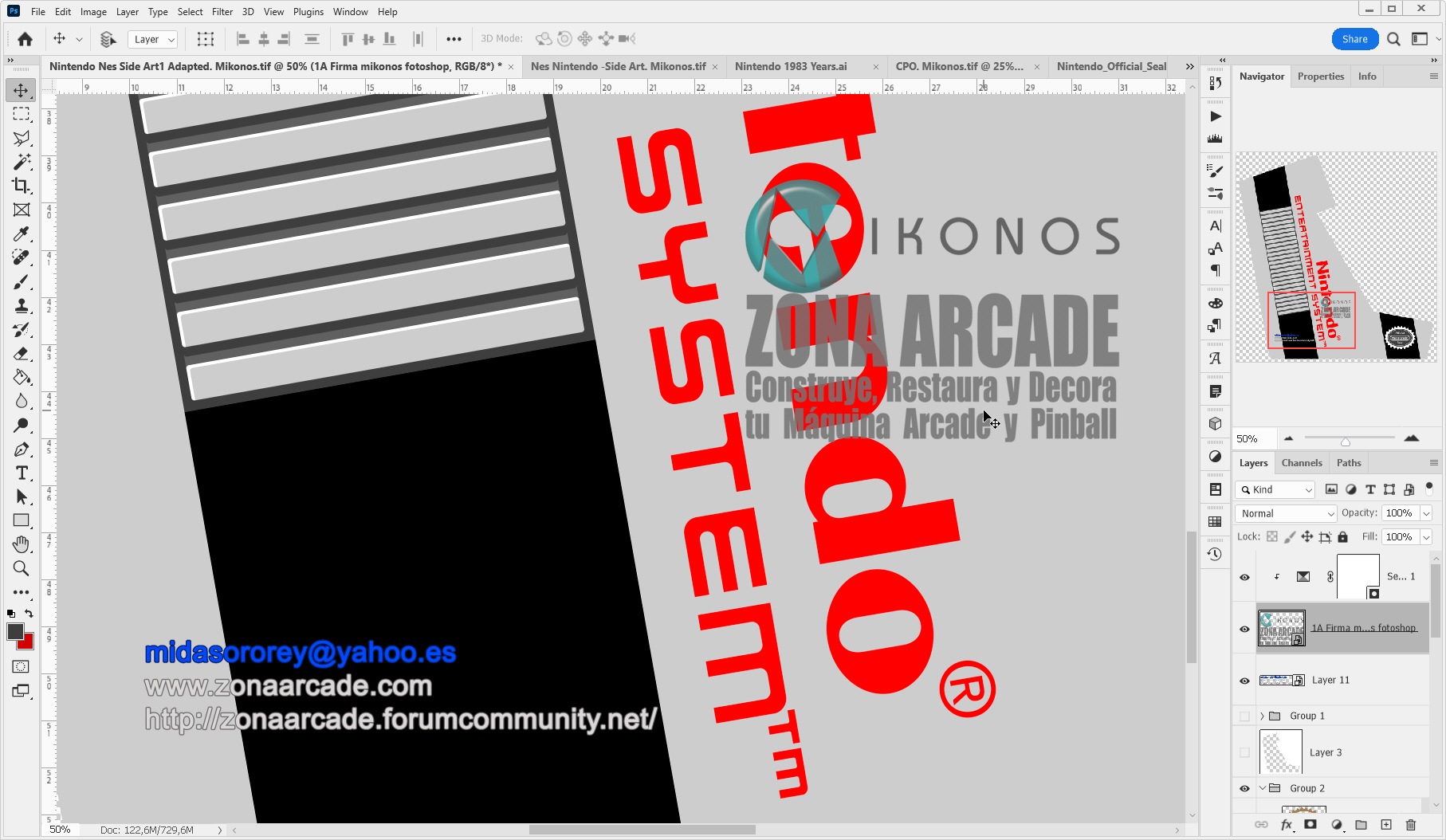 "Nintendo Nes Arcade artworks for Bartop". Project for "vietscong" user