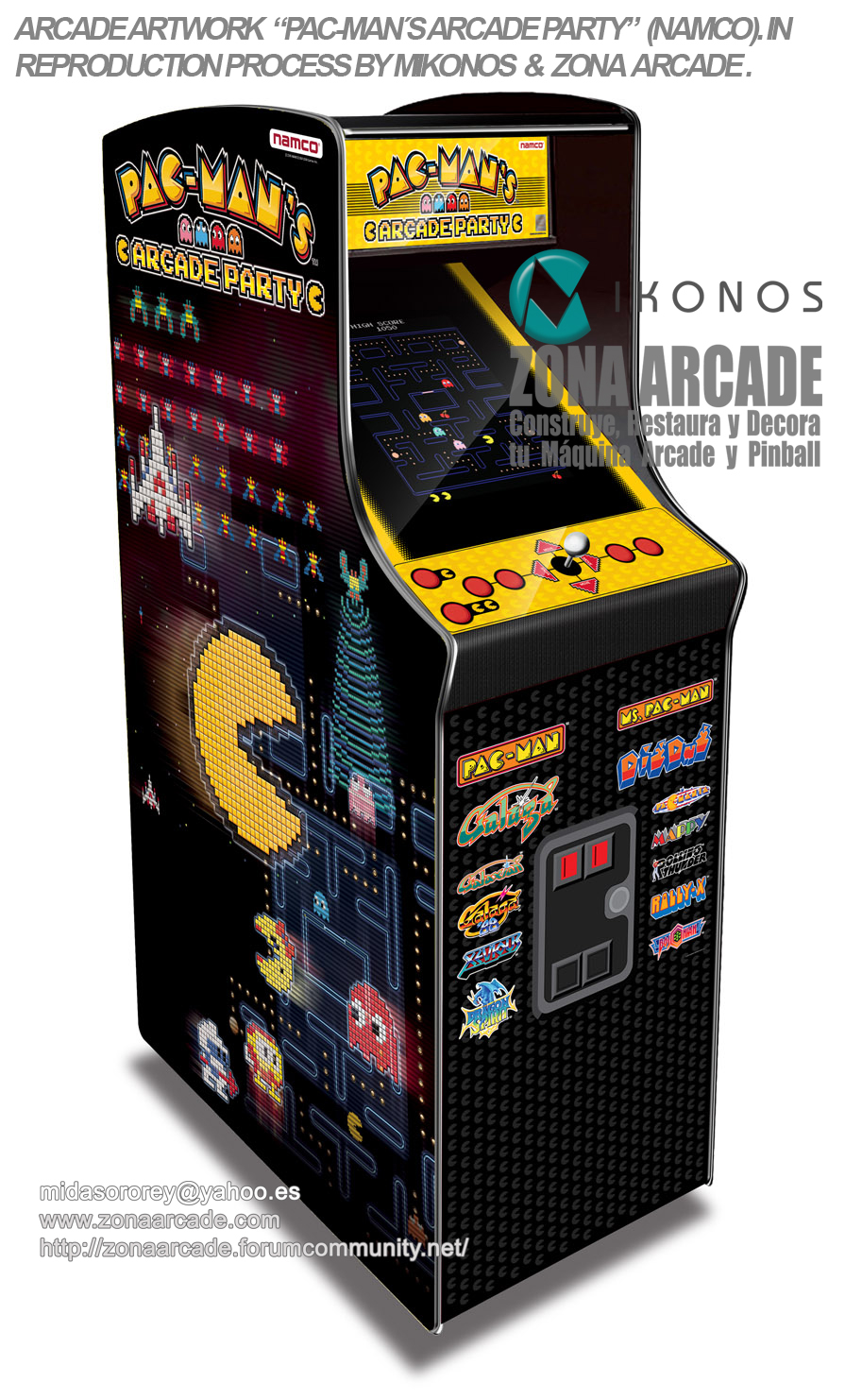"PAC-MAN´S ARCADE PARTY ARTWORKS" (NAMCO) in reproduction process by ...