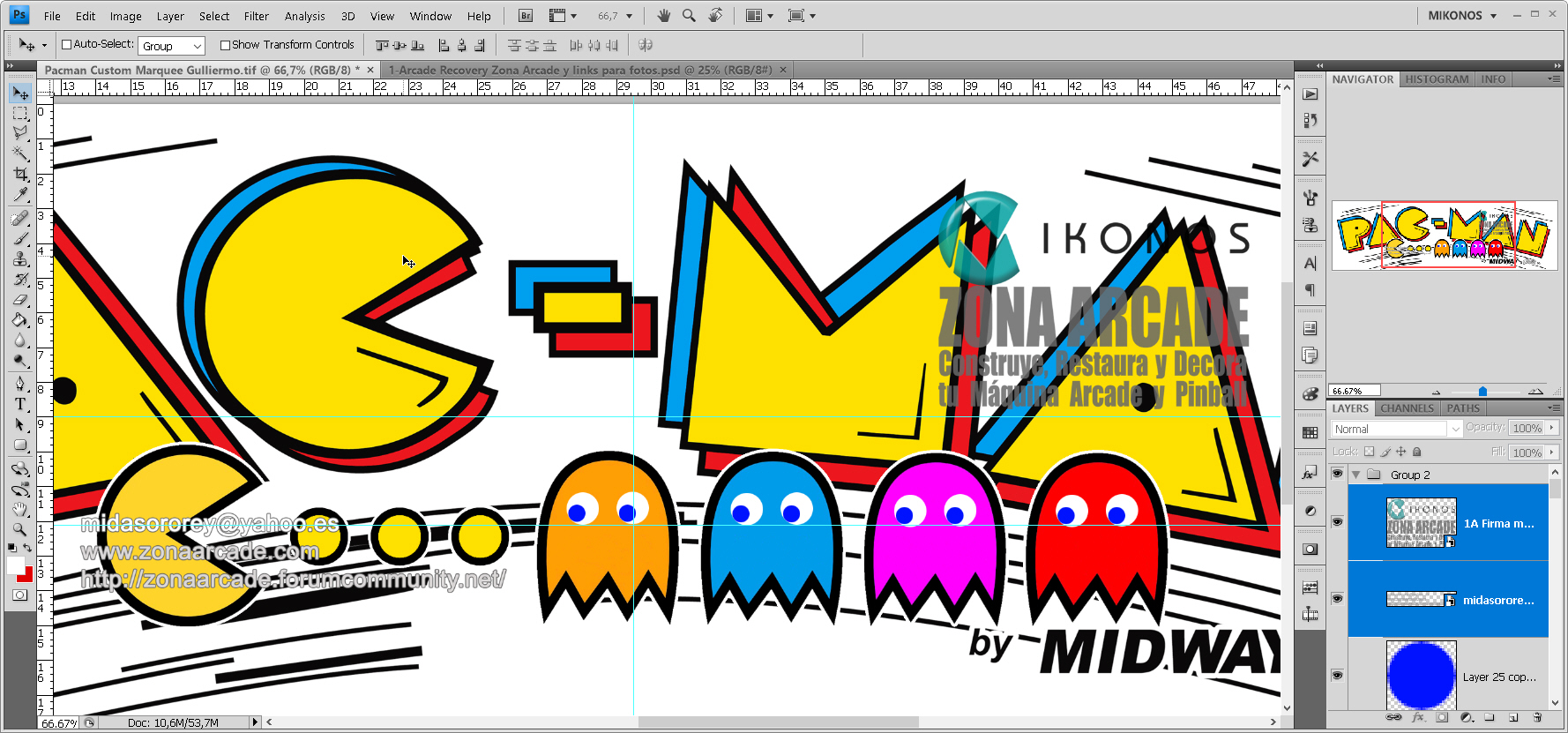 Proyecto de decoración arcade "Pacman Custom" para el usuario "Guillermo"