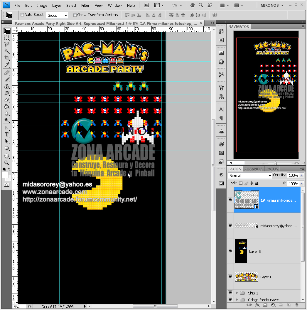 "PAC-MAN´S ARCADE PARTY ARTWORKS" (NAMCO) in reproduction process by ...