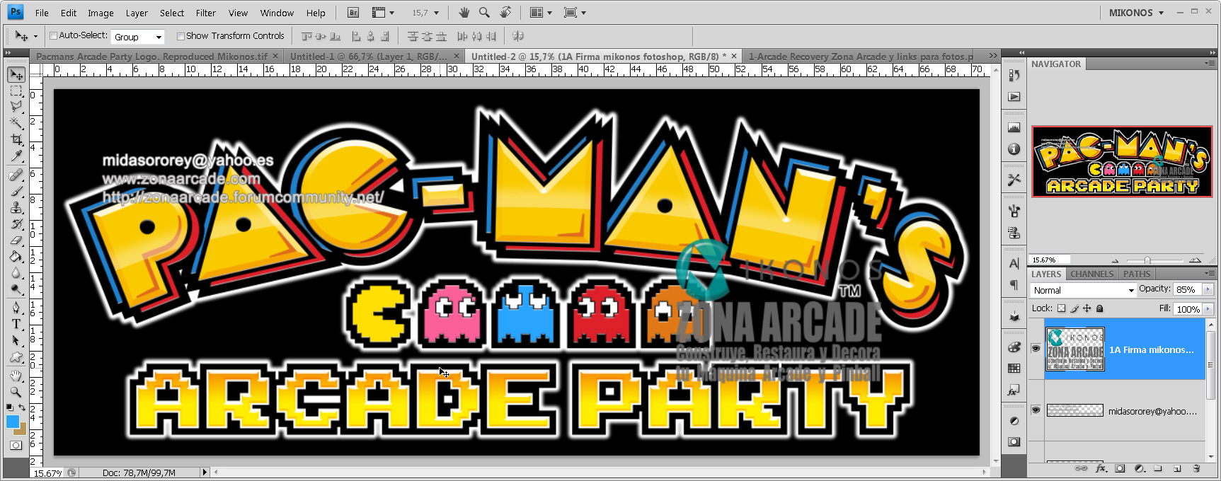 "PAC-MAN´S ARCADE PARTY ARTWORKS" (NAMCO) in reproduction process by ...