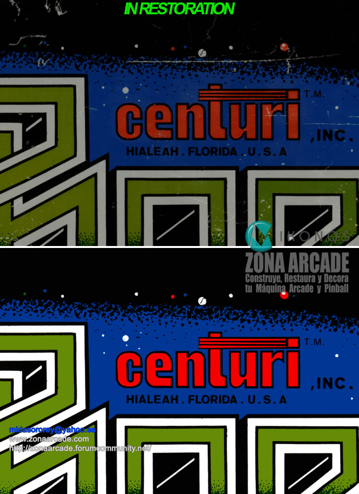 "PHOENIX MARQUEE" (CENTURI) scanned arcade artwork file in restoration ...